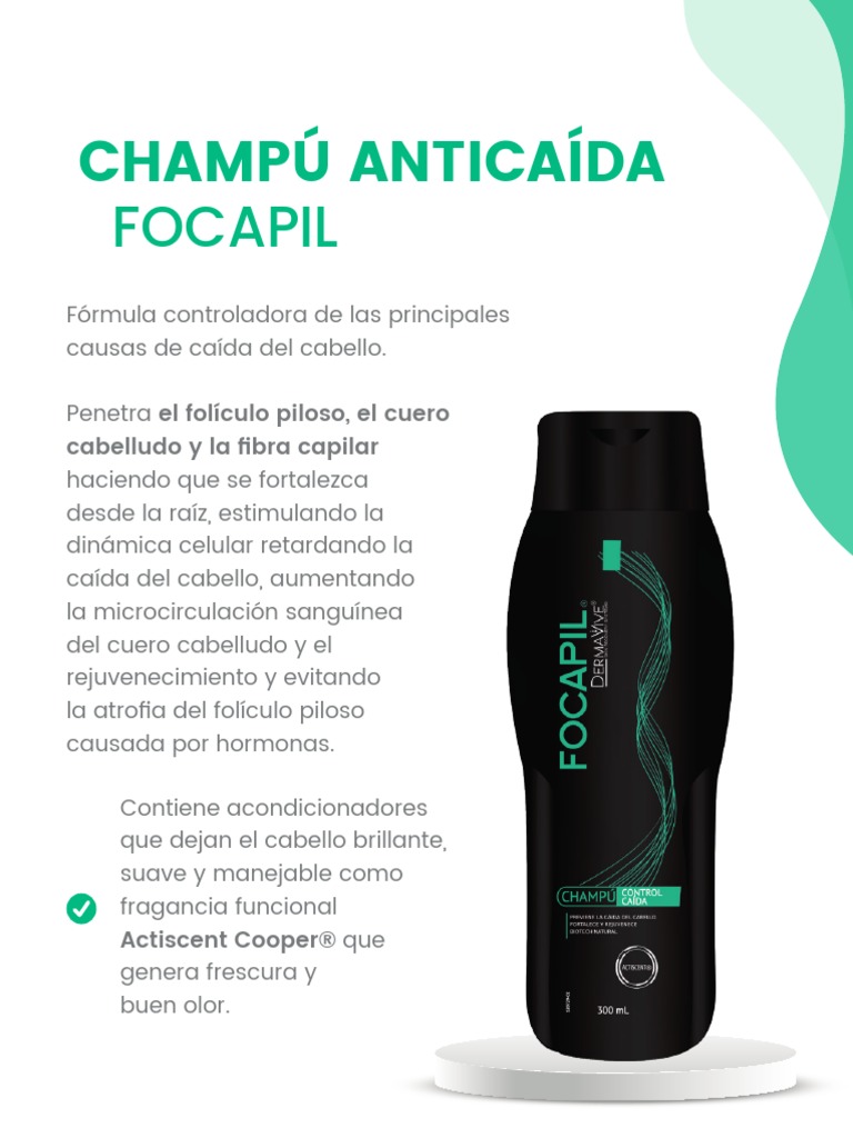 Champu Anticaida Focapil | PDF | Perdida de cabello | Champú
