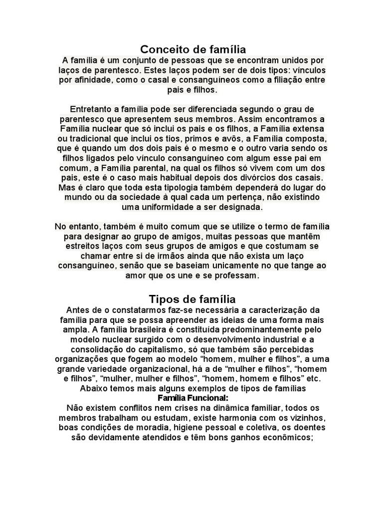 Conceito de Família | PDF