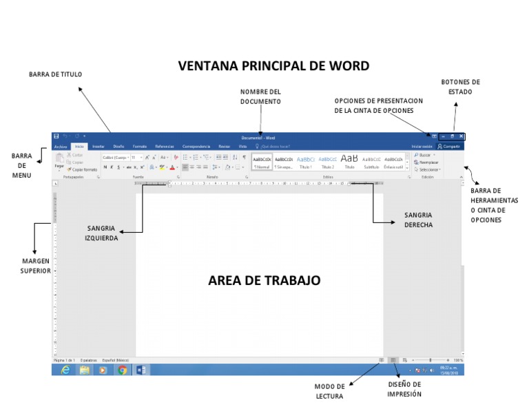 Ventana Principal de Word | PDF