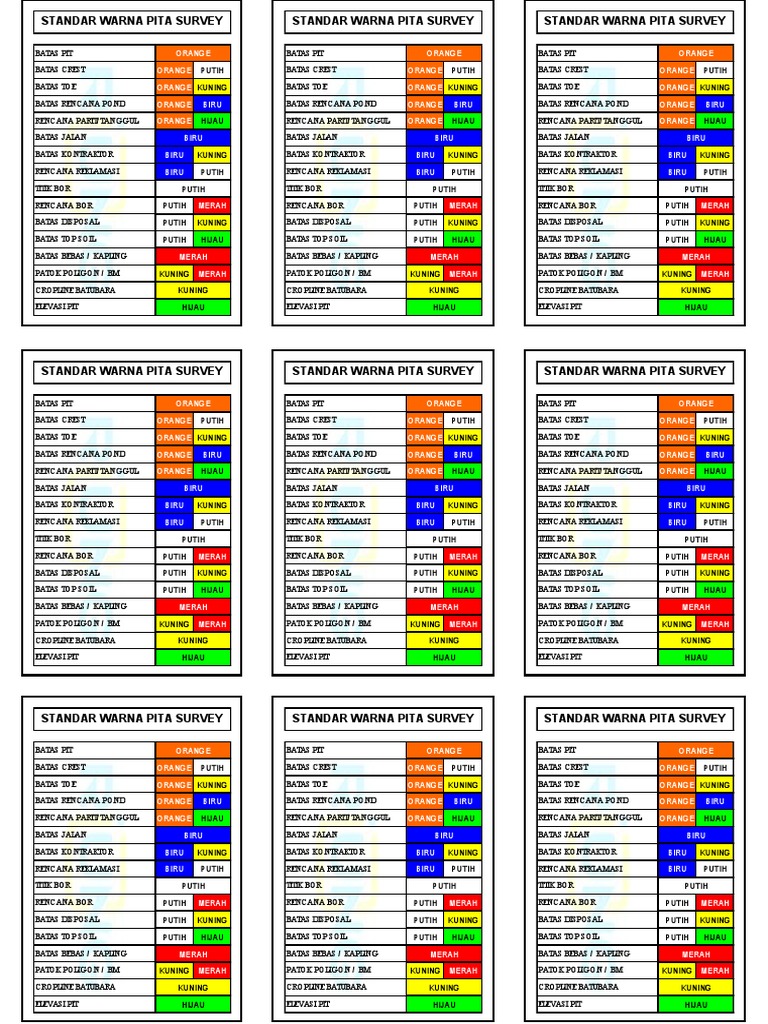 Standar Warna Pita | PDF