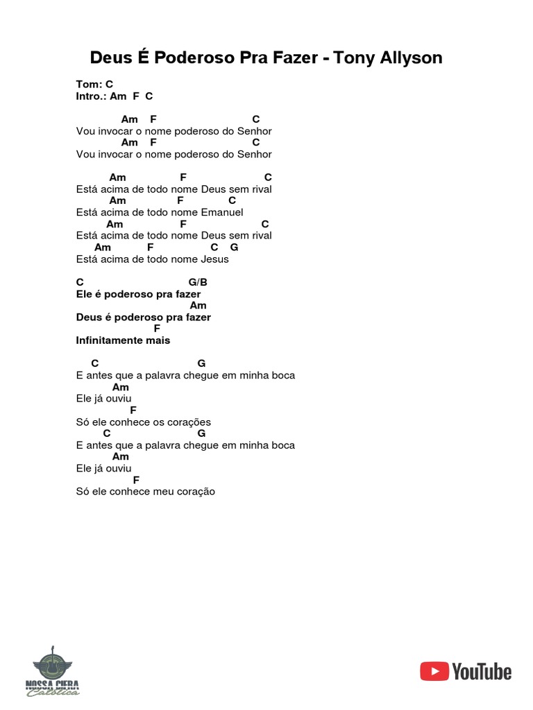 Deus É Poderoso Pra Fazer - CIFRA | PDF