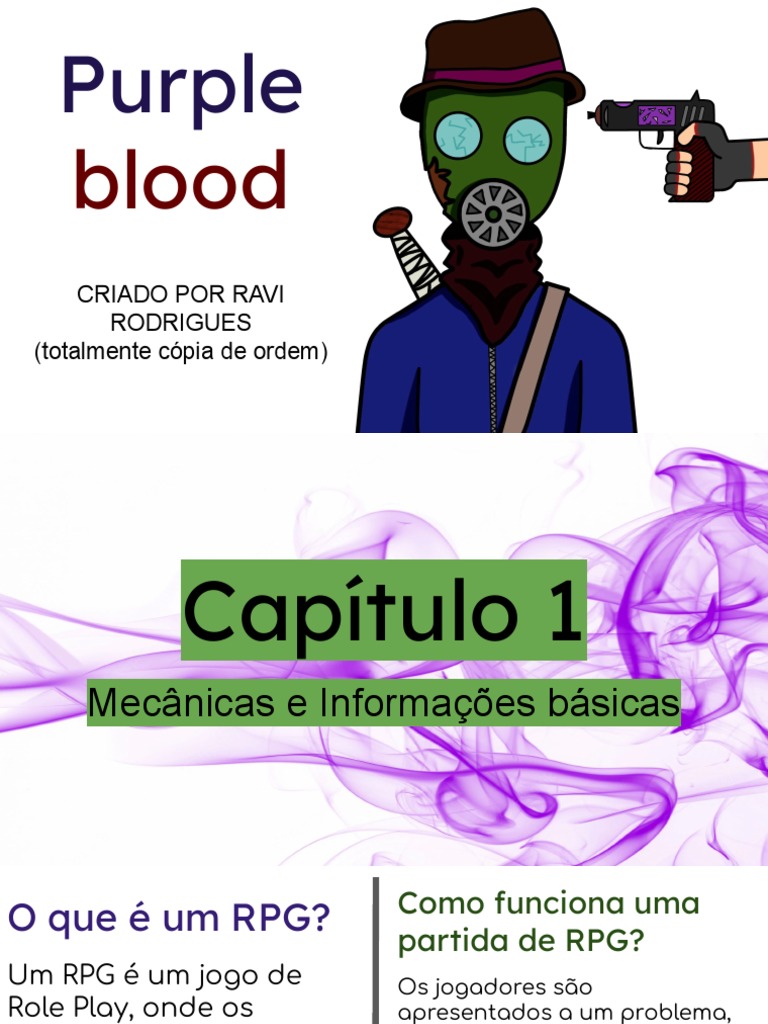 Purple Blood - Sistema-1 | PDF | Jogos de RPG