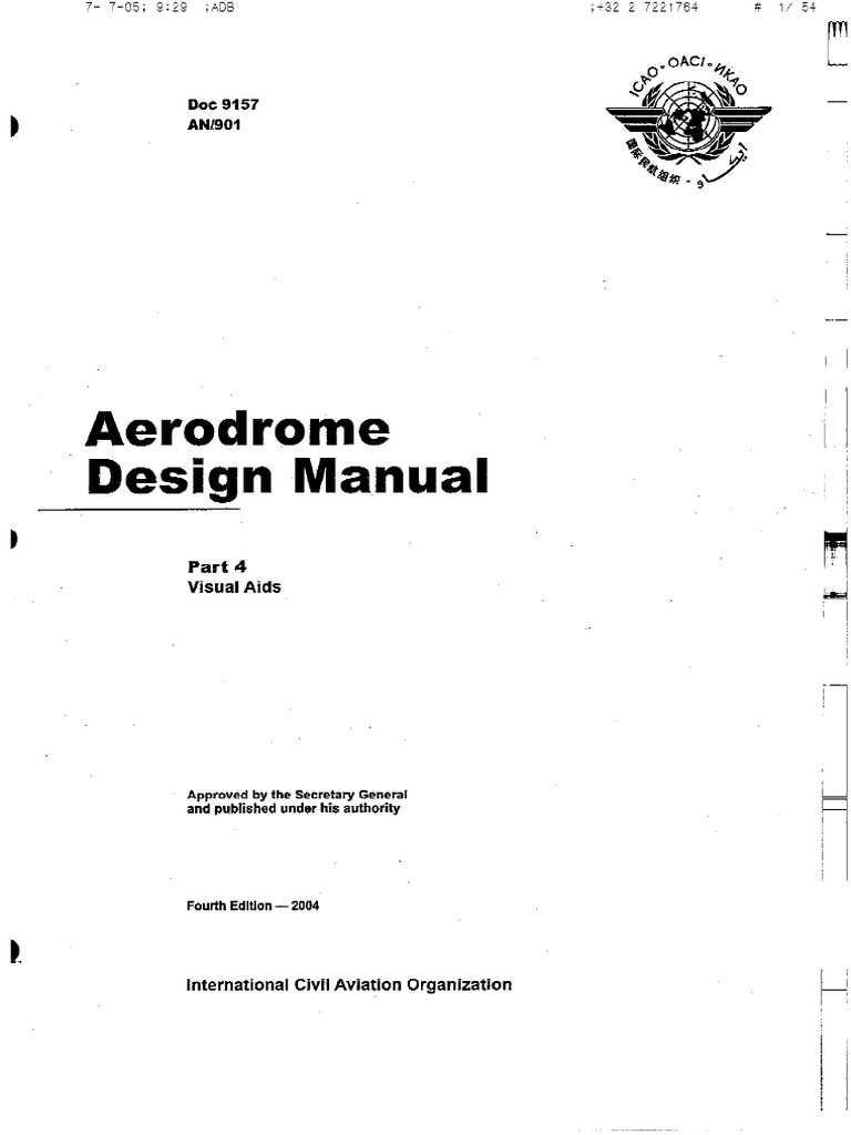 ICAO Aerodrome Design Manual, Part 4 Visual Aids, Ed.4 | PDF