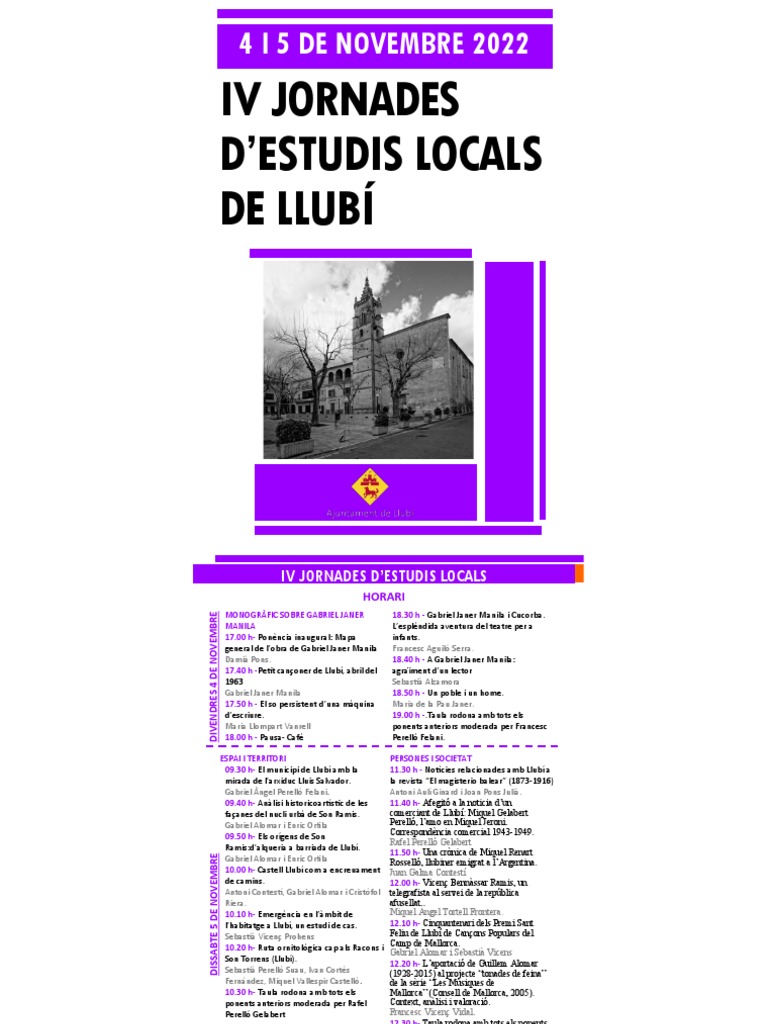 Resums IV Jornades D'estudis Locals | PDF