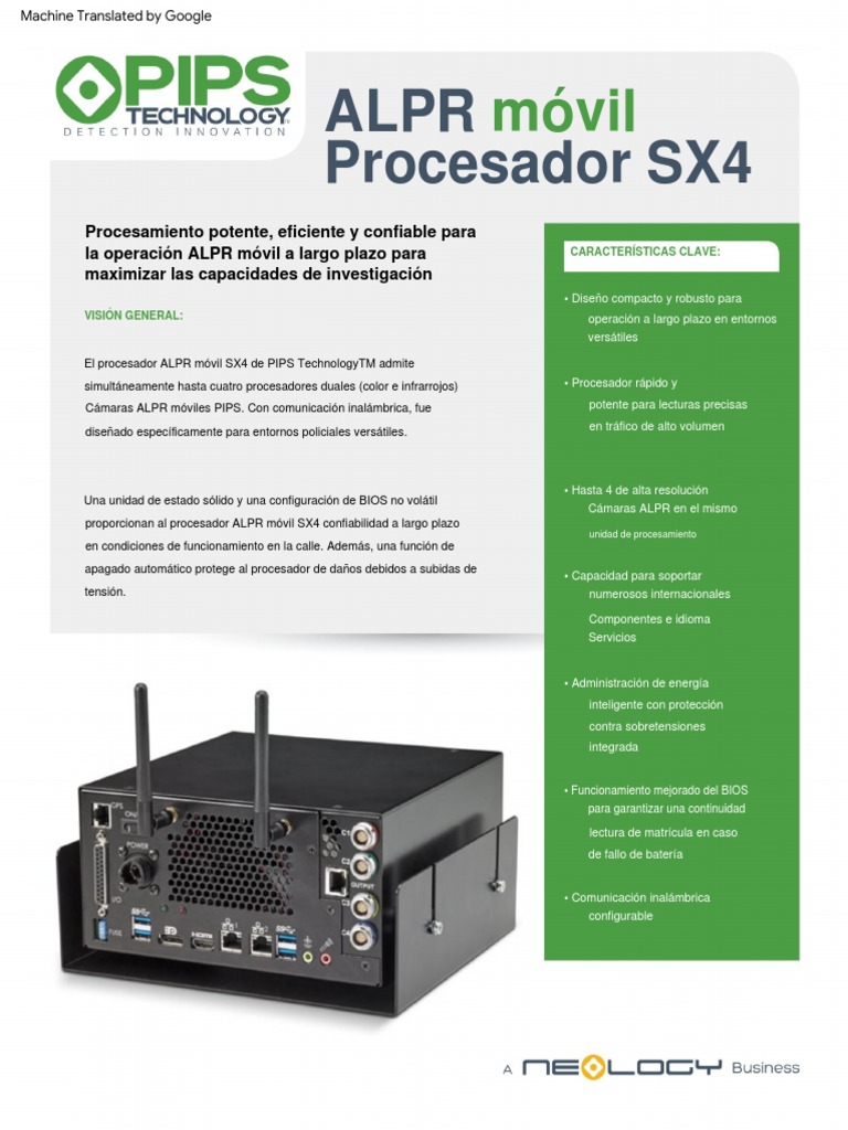 2018 PIPS Mobile ALPR Processor SX4 | PDF | Computers