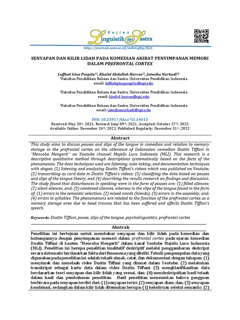 Jurnal Psycholinguistic | PDF