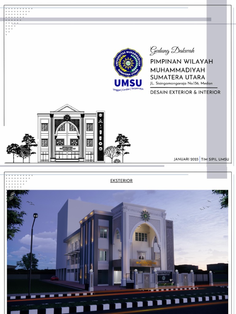 (19!05!2023) Desain Gedung Dakwah PWM Sumut - Opt | PDF