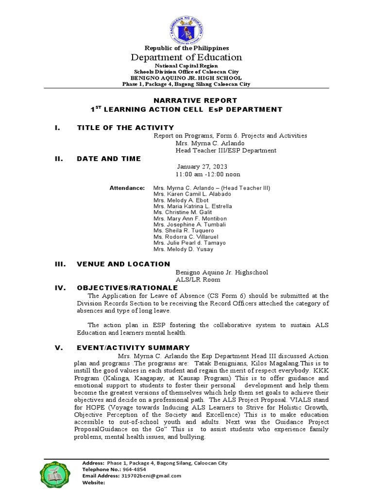 Lac Session 1 2022 2023 | PDF | Cognition | Behavior Modification