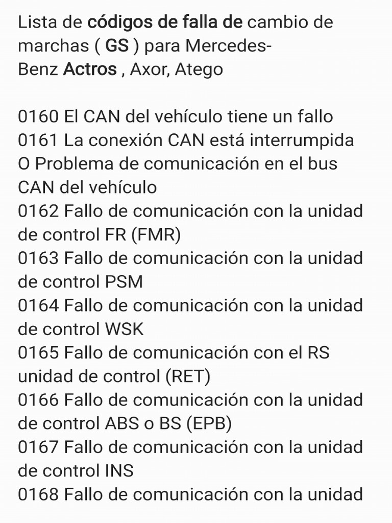 GS Códigos de Fallas_211019_230729 | PDF