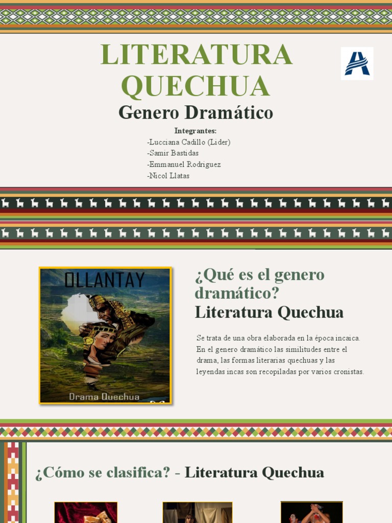 Genero Dramatico - Literatura Quechua | PDF | Comedia | Tragedia