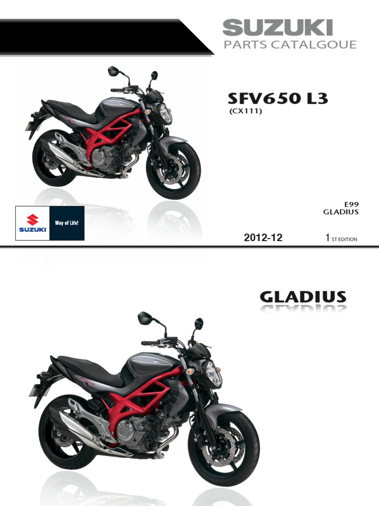 sfv650 - Gladius - l3 E99 | PDF | Rotating Machines | Vehicle Parts