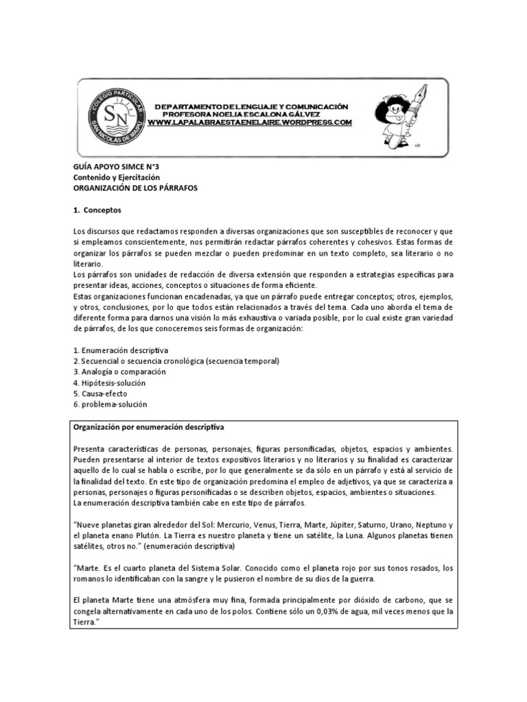 Simce Ejercicios Con Textos Breves | PDF