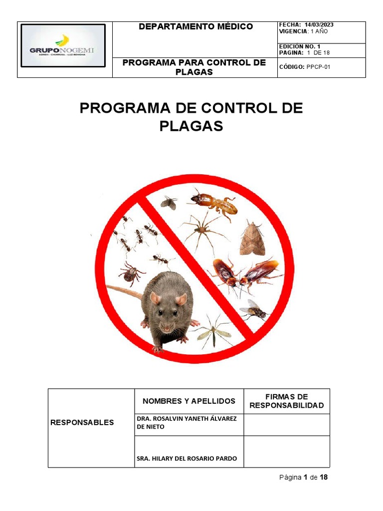 Programa de Control de Plagas | PDF | Insectos | Plaga (organismo)