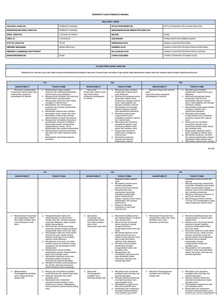 13 JD Pembantu Makmal | PDF