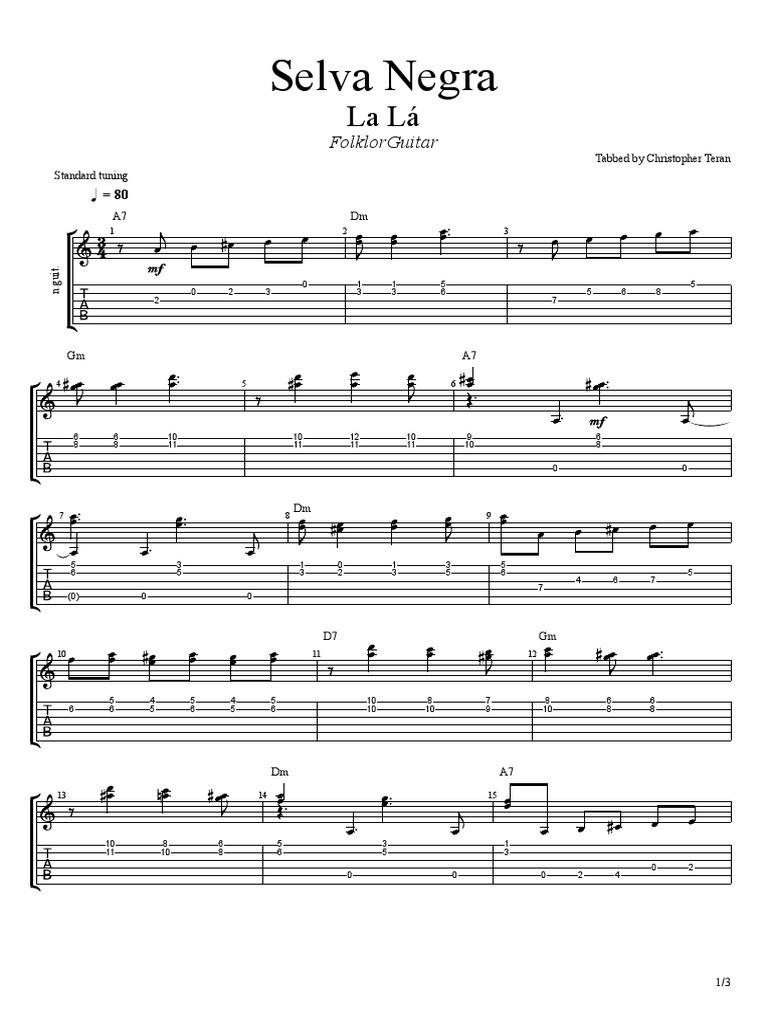Selva Negra - Tabs | PDF