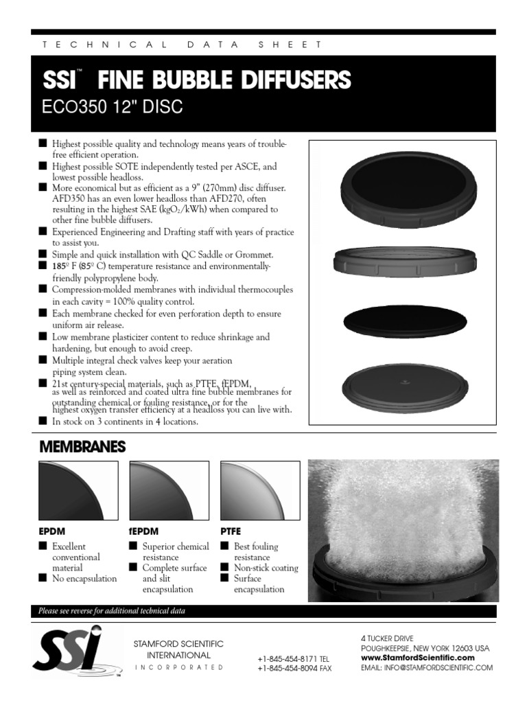 SSI ECO350 12diffuser | PDF | Physical Sciences | Industrial Processes