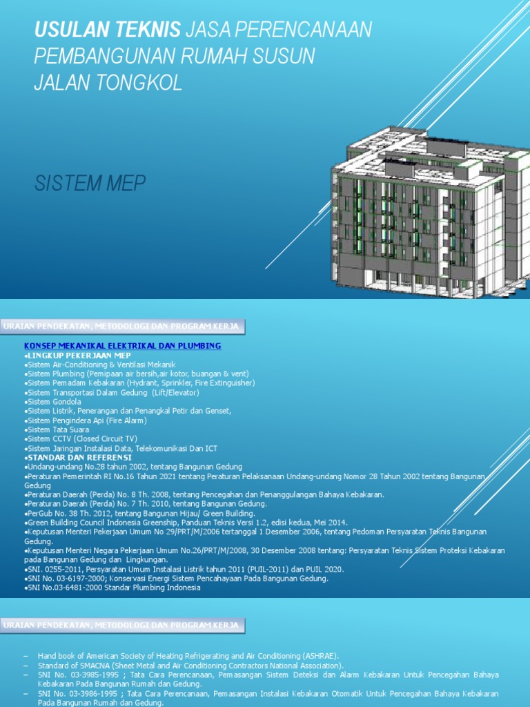 Usulan Teknis Jasa Perencanaan Mep | PDF | Griya & Taman | Sains & Matematika