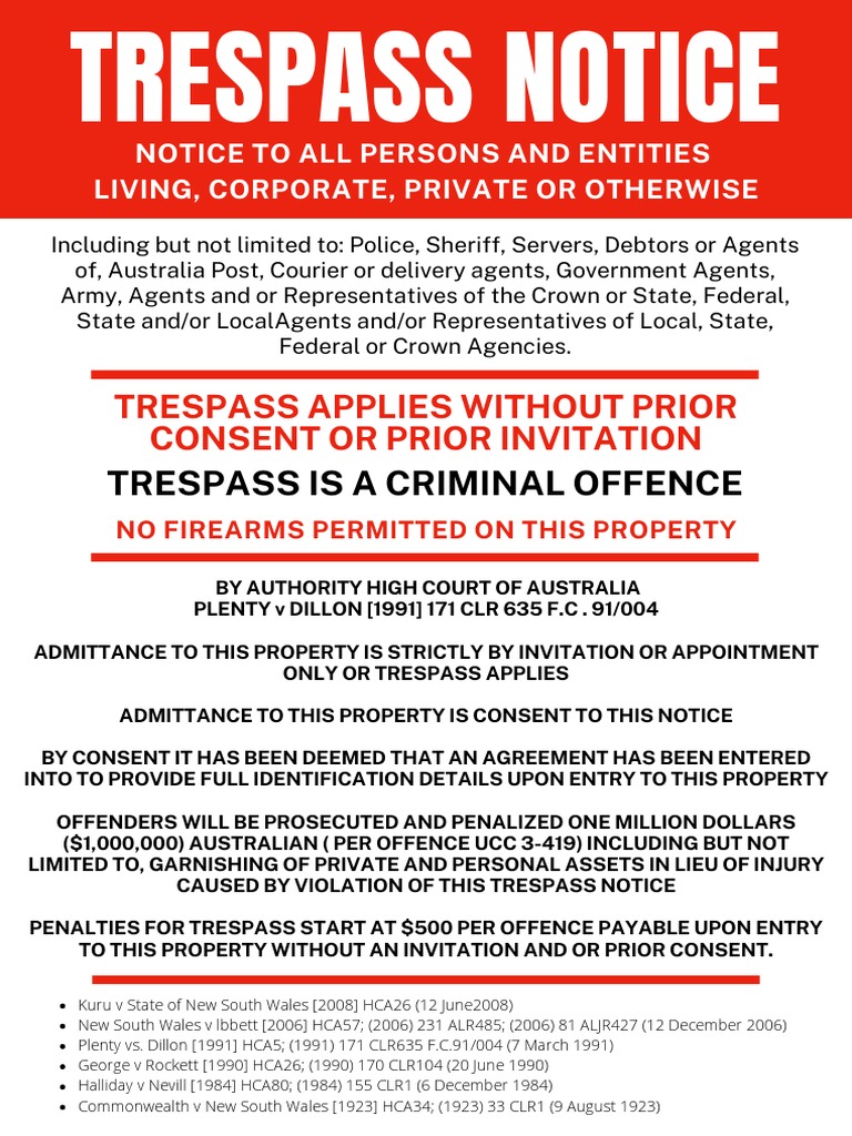 Trespass Notice | PDF
