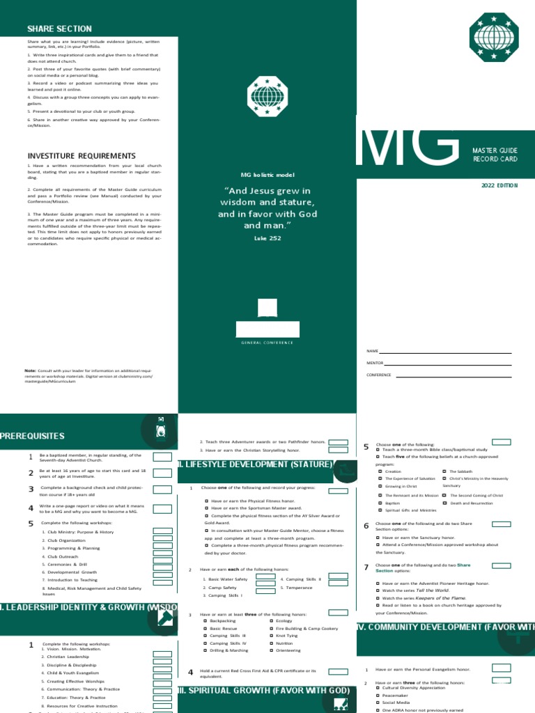 MG Record Card | PDF | Seventh Day Adventist Church | Jesus