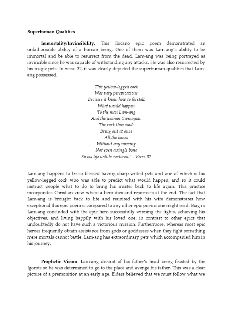 Superhuman Qualities | PDF | Hero