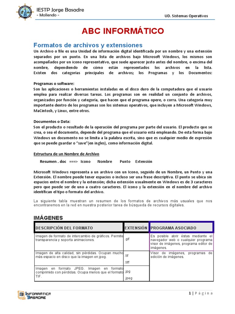 ABC informático (1) | PDF | Archivo de computadora | Programa de ...