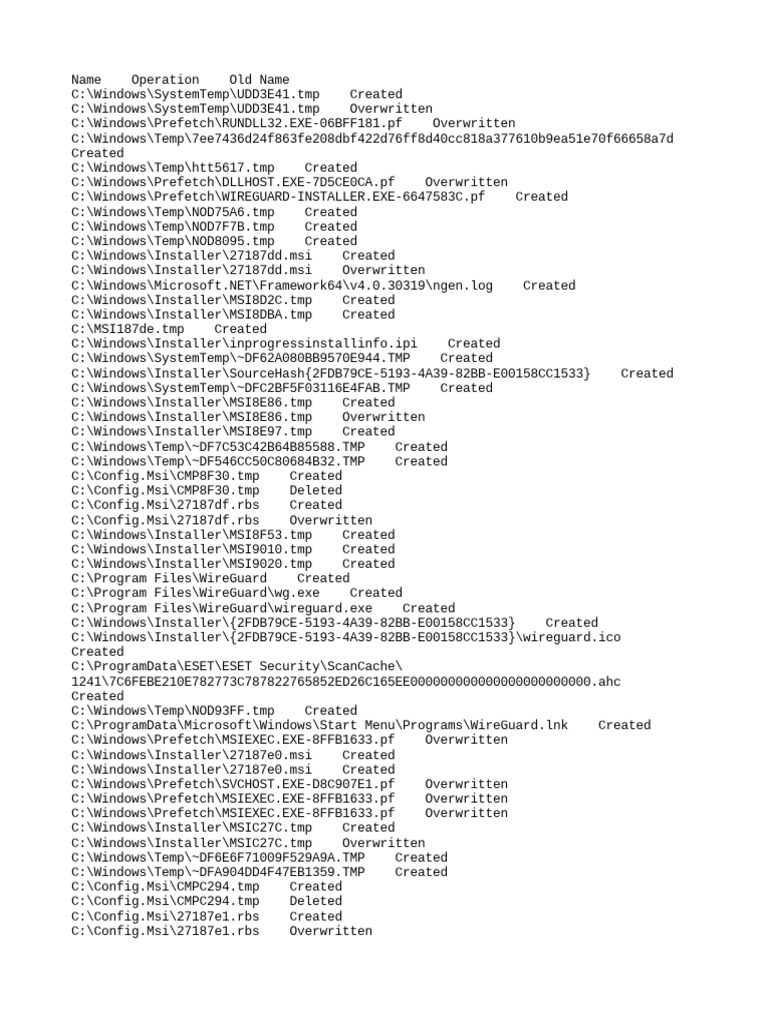 WireGuard Log - Files and Folders | PDF | Microsoft | Microsoft Software