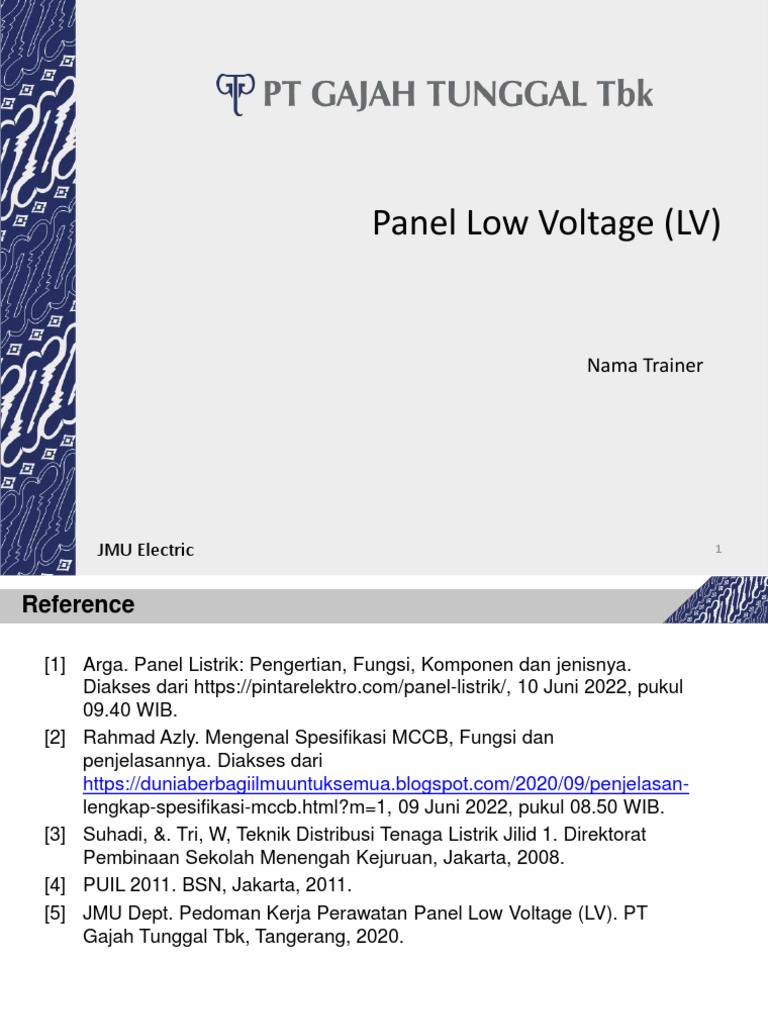Panel LV | PDF | Teknologi & Rekayasa