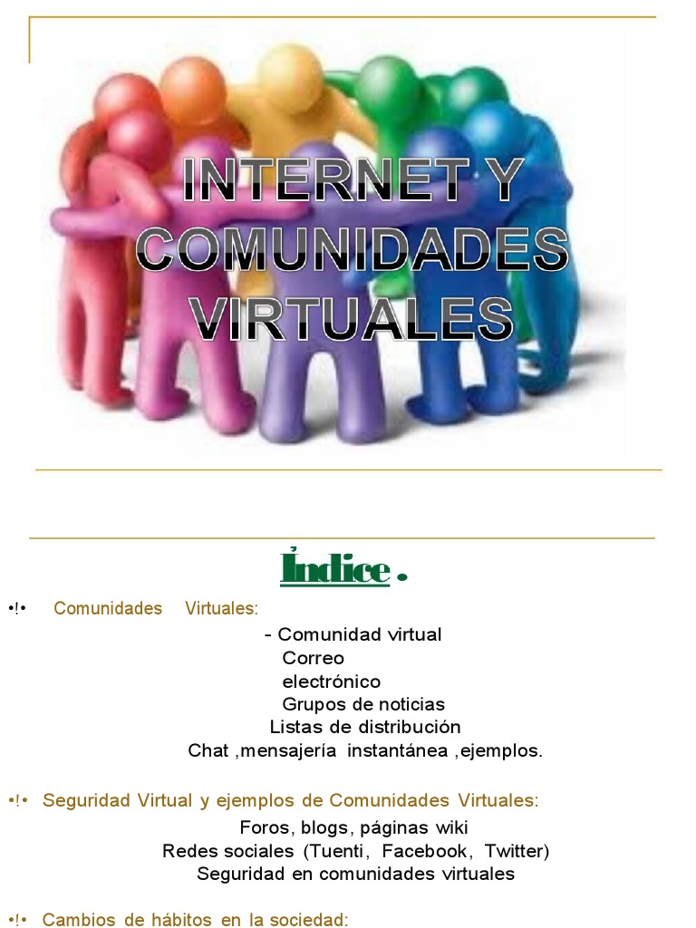 Comunidades Virtuales y Ejemplos | PDF | Internet | Chat en linea