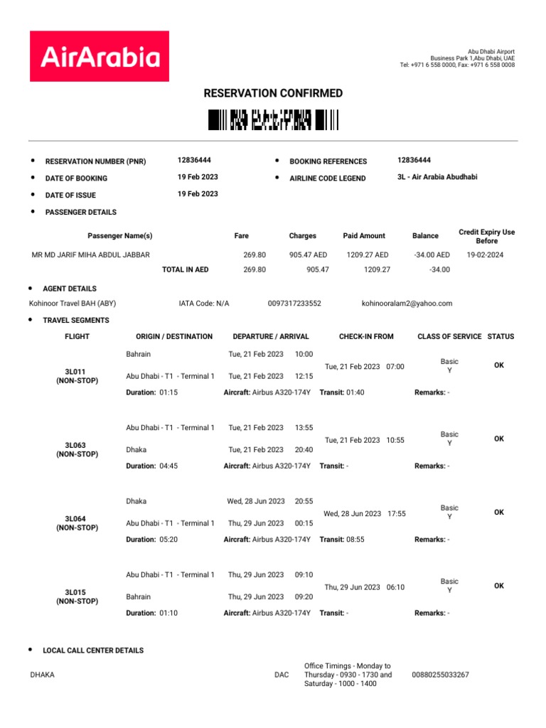 The Travel Itinerary | PDF | Baggage | Aviation