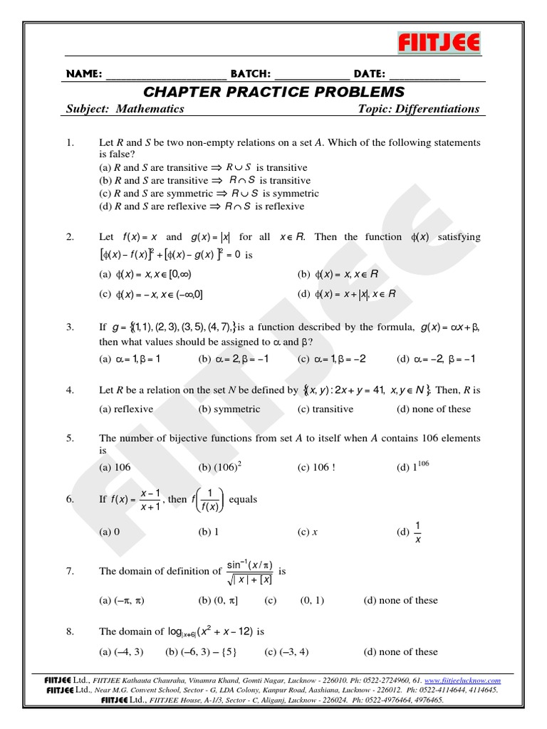 CPP - Differentiation | PDF | Function (Mathematics) | Mathematical Analysis