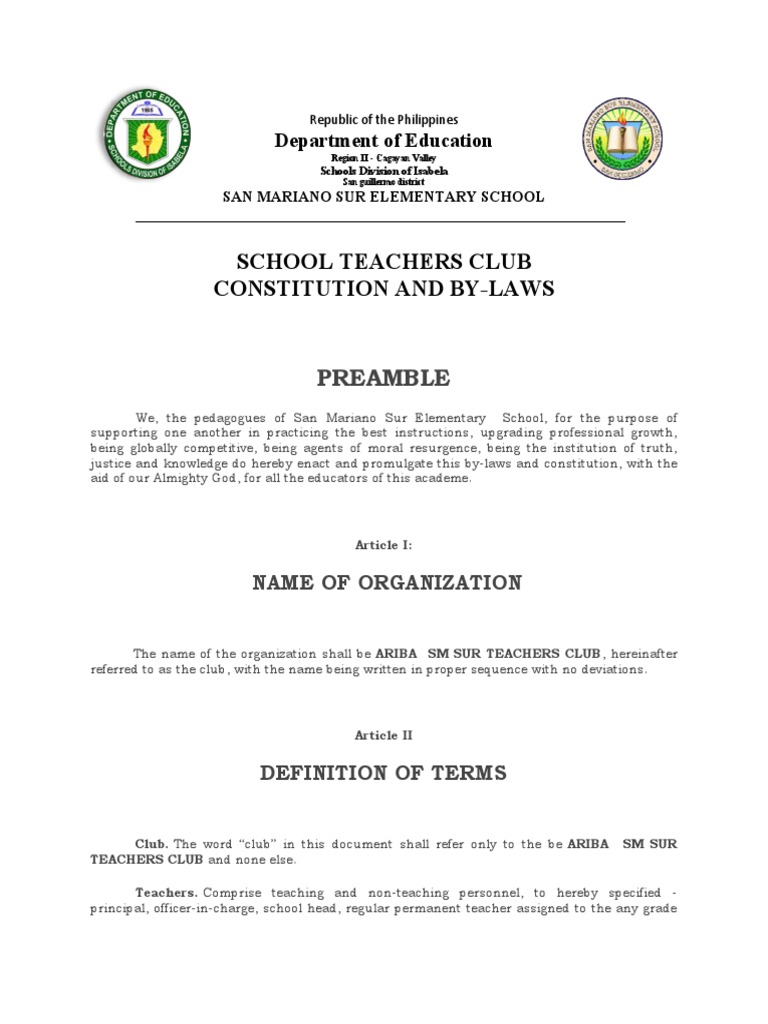 Faculty Constitution by Laws | Download Free PDF | Teachers | Well Being
