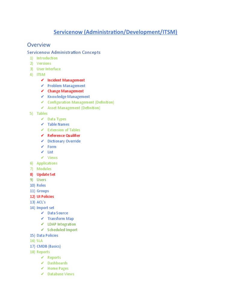 ServiceNow Syllabus | PDF | Dynamic Web Page | Information Technology