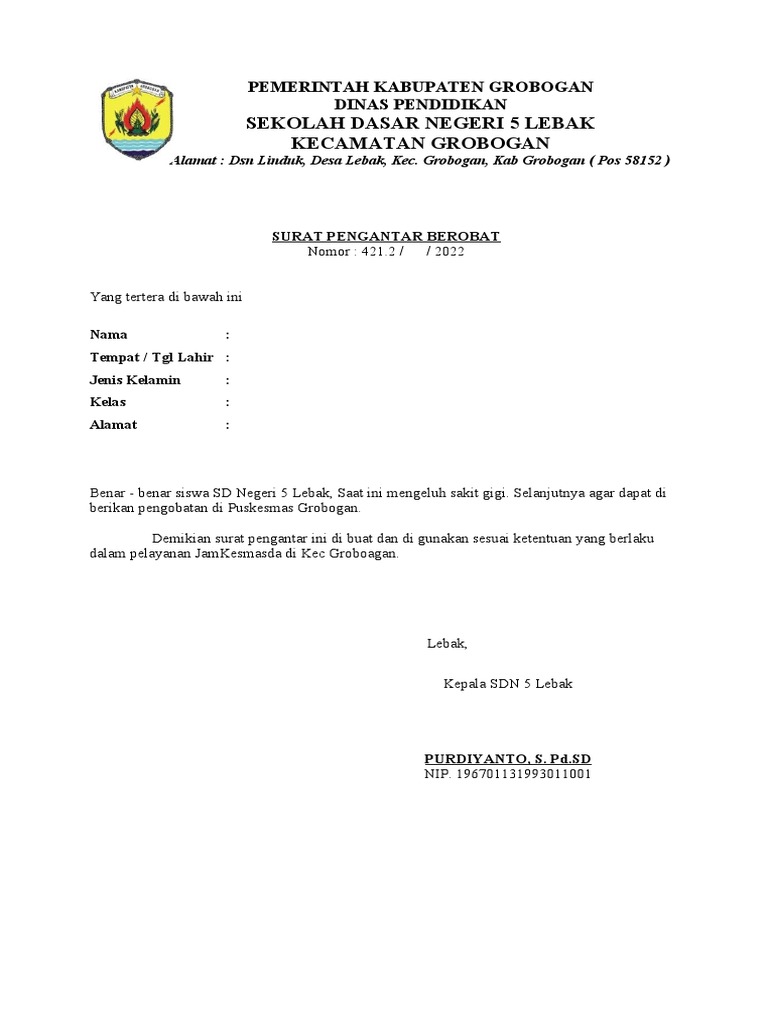 Surat Rujukan Berobat | PDF