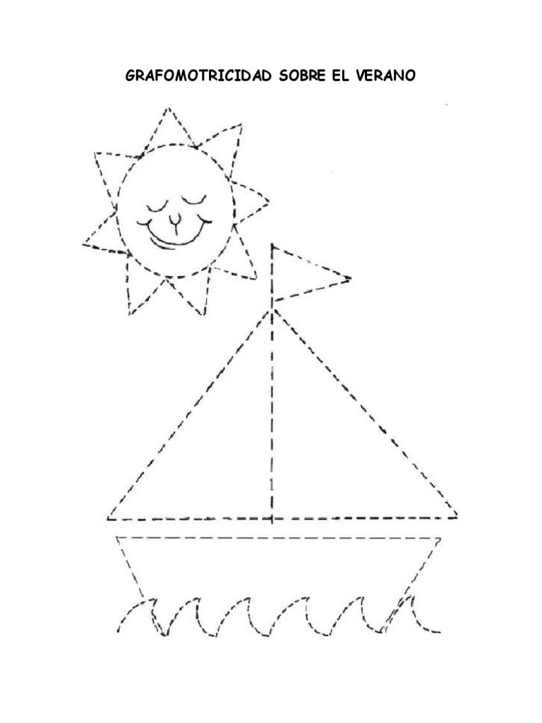 6 Actividades Grafomotricidad Verano | PDF