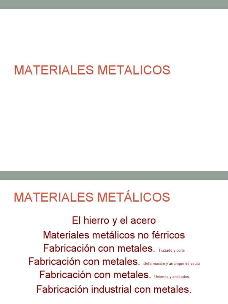 1-Materiales Metalicos | PDF | Rieles | Acero