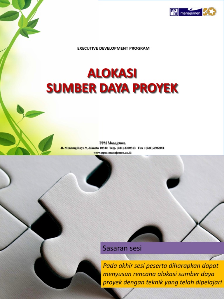 4 Alokasi Sumber Daya Proyek-DRF-191216 | PDF