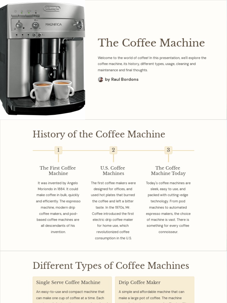 The Coffee Machine | PDF | Coffee | Drink