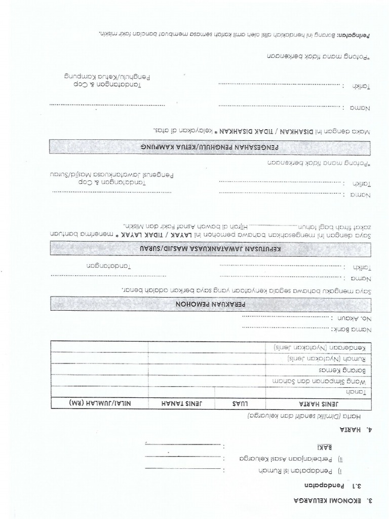 Borang Penilaian Fakir Miskin MAINJ | PDF