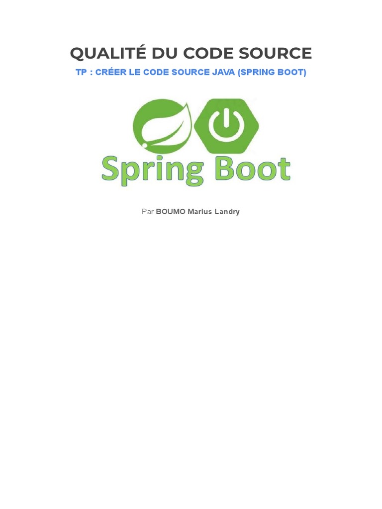 Création d'un projet Java Spring Boot | PDF | ZIP (format de fichier) | Développement de logiciel