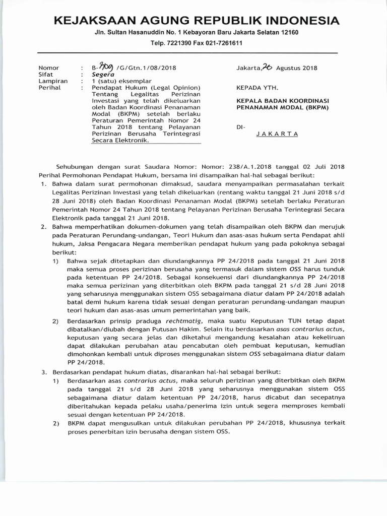 Surat Jaksa Agung | PDF