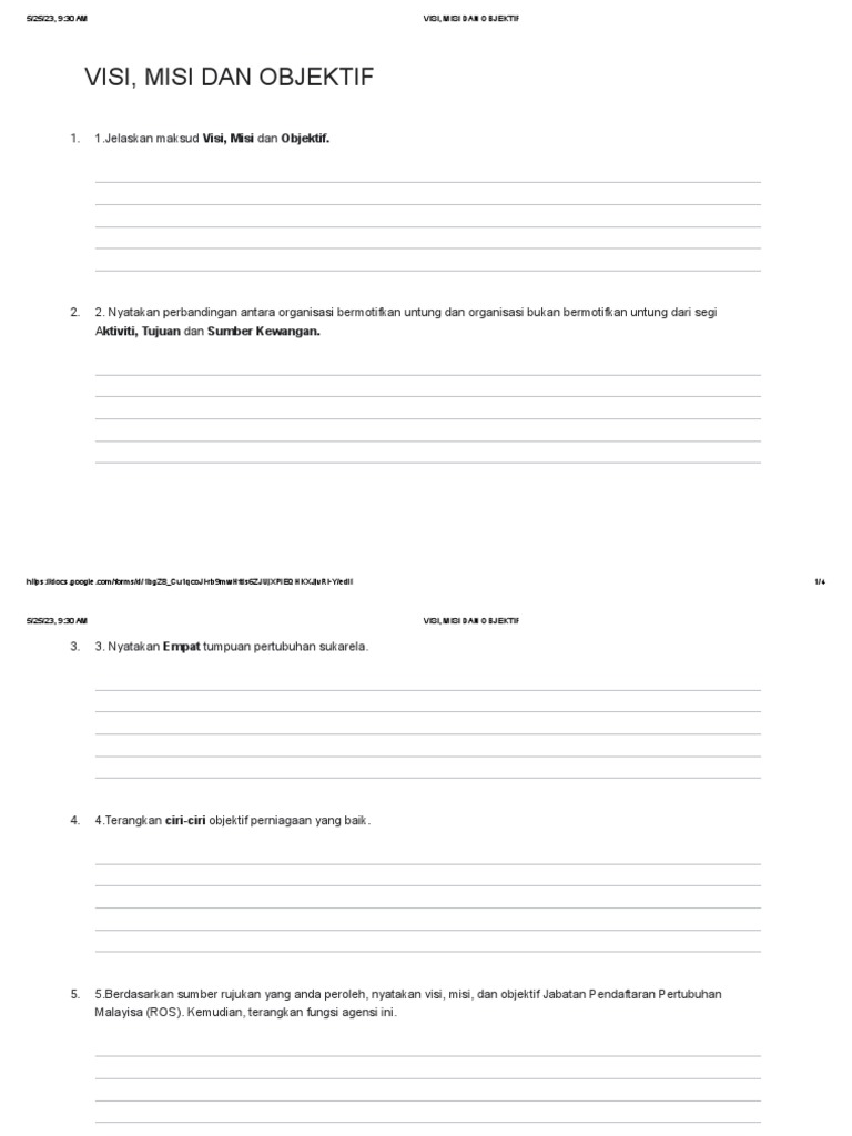 BBM - Google Forms-Soalan latihanRPH | PDF