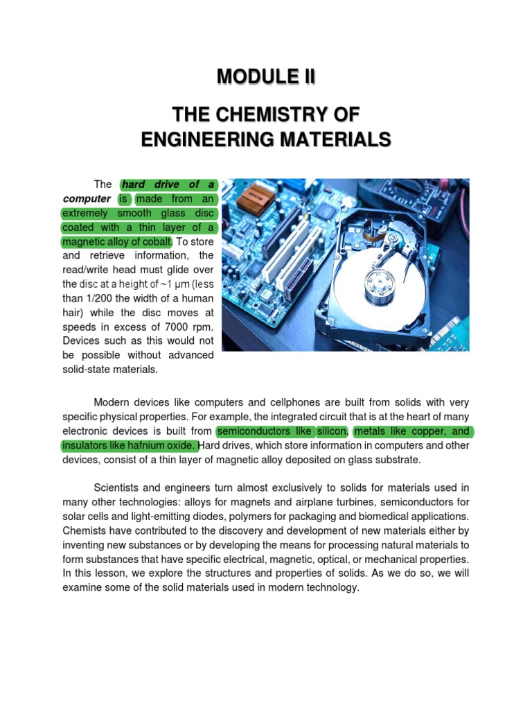 ES CHEM 101 Lesson 4 Crystal Structure | PDF | Chemical Bond | Solid