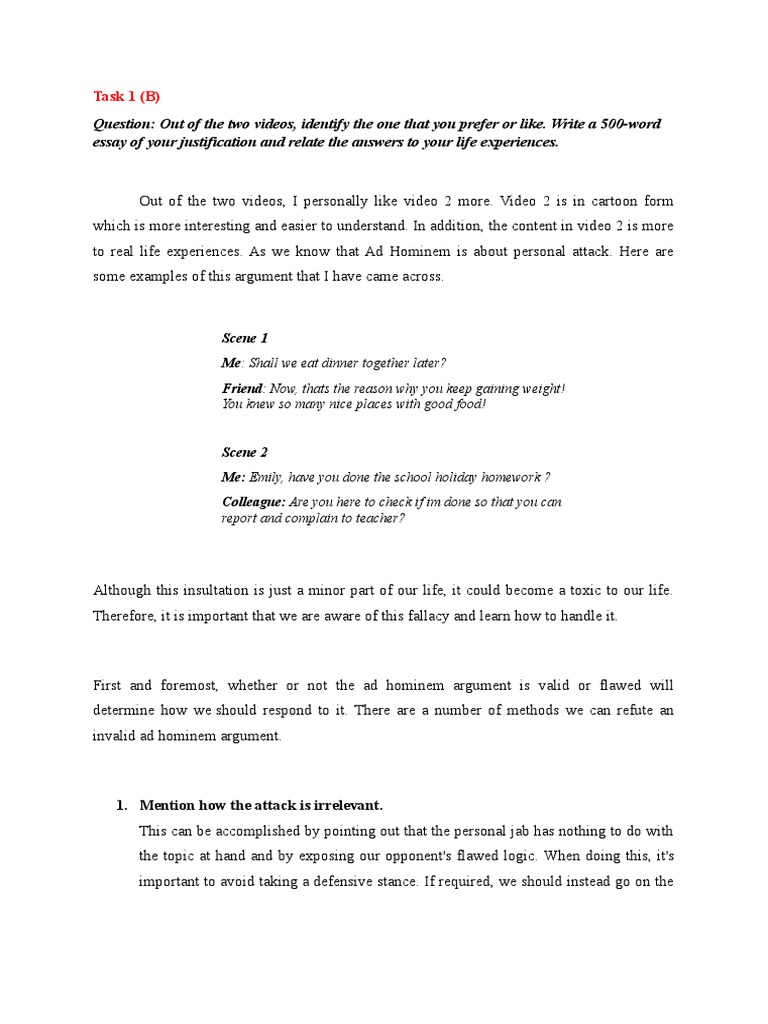 Task 1B | PDF | Argument | Logic