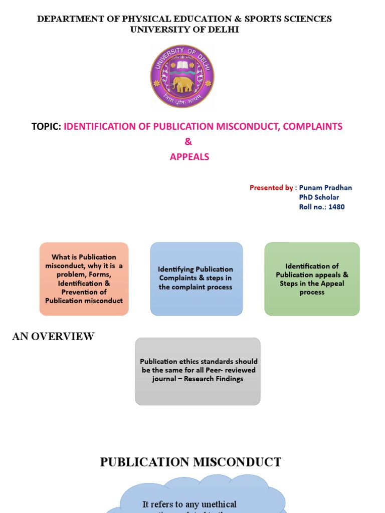 Identification Of Publication Misconduct Complaint And Appeal Pdf