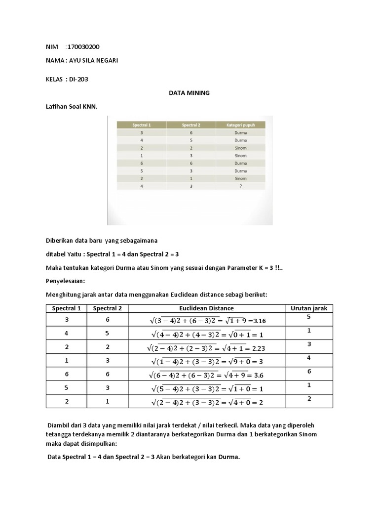 I Gusti Putu Ardan Setiawan - Latihan KNN | PDF