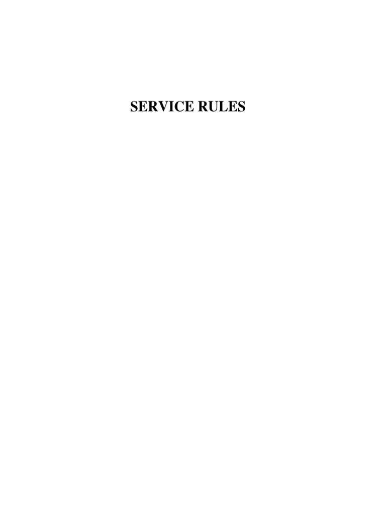 Service Rules 1995 | PDF | Employment | Board Of Directors