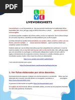 TUTORIAL Fichas Interactivas Con Liveworksheets (Con Comandos) | PDF ...