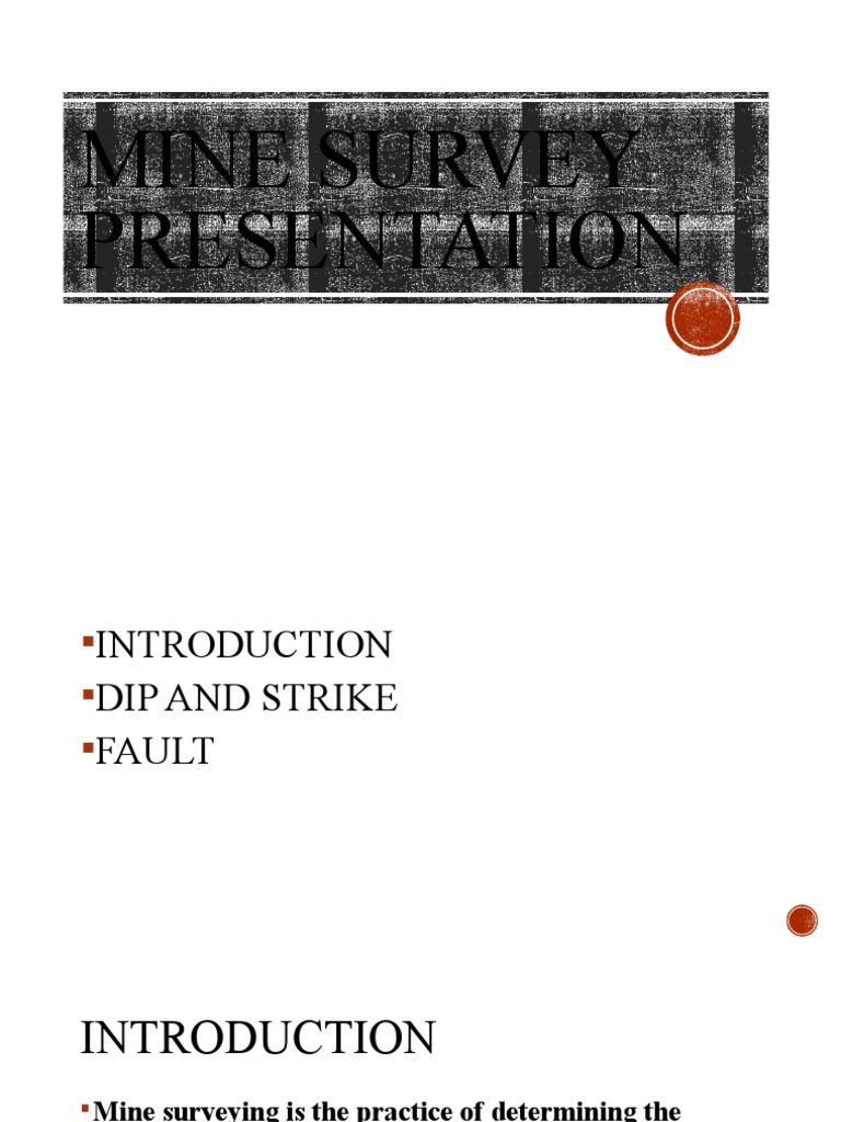 Mine Surveying: Dip, Strike, and Faults | PDF | Teaching Methods ...