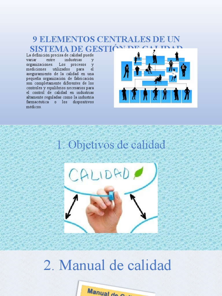 9 ELEMENTOS CENTRALES DE UN SISTEMA DE GESTIÓN | PDF
