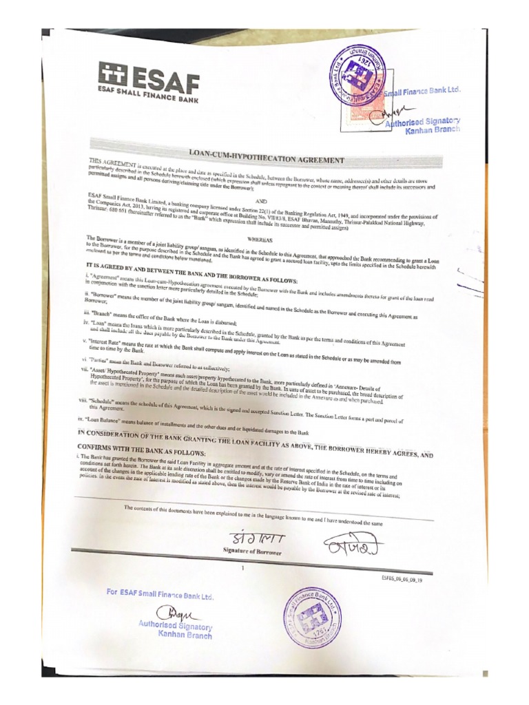 Esaf Small Finance Bank1 | PDF